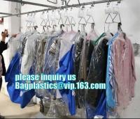China custom logo printed dry cleaning plastic transparent garment bags for dresses,commercial clear pe ldpe poly hotel laundr for sale