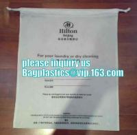 China biodegradable Customized Poly Plastic Drawstring Hotel Laundry Bag, Hotel packaging clothes for laundry plastic bag for sale