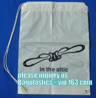 China biodegradable Customized Laundry Drawstring Poly Bag Plastic Laundry Bag For Hotel With Own Logo,Poly Plastic Drawstring for sale