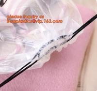 China Biodegradable Customized Logo Printed Poly Drawstring Hotel/Travel Laundry Plastic bag,Shop Disposable Plastic Laundry B for sale
