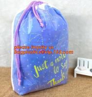 China Biodegradable drawstring laundry poly bag,Cotton string LDPE plastic laundry bag custom poly bag drawstring bag bagease for sale