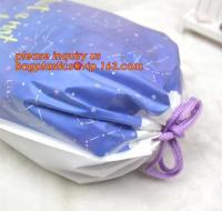 China Biodegradable drawstring laundry poly bag,Cotton string LDPE plastic laundry bag custom poly bag drawstring bag bagease for sale
