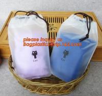 China Biodegradable Cotton string LDPE plastic laundry bag custom poly bag drawstring bag,Customized Logo Printed Poly Drawstr for sale