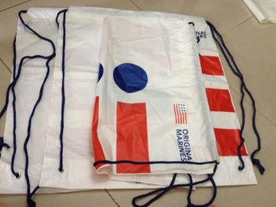 China Biodegradable Cheap Price Customized Logo Printed Poly Drawstring Hotel Travel Laundry Plastic Bag,Drawstring Laundry Ba for sale
