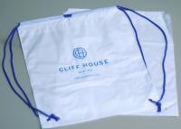 China Biodegradable drawstring laundry poly bag with printing,Logo Printed Poly Drawstring Hotel/Travel Laundry Plastic bag for sale