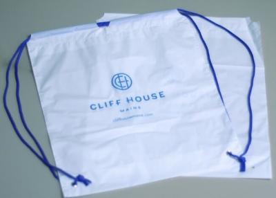 China Biodegradable drawstring laundry poly bag with printing,Logo Printed Poly Drawstring Hotel/Travel Laundry Plastic bag for sale