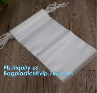 China Biodegradable Environment friendly Hotel packaging clothes for laundry plastic bag Customized Poly Plastic Drawstring cu for sale