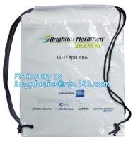 China Biodegradable Waterproof Travel Drawstring Bag Shoe Laundry Underwear Makeup Storage Pouch Backpack Laundry Bag bagease for sale