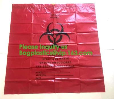 China Biodegradable Dtrawstring Biohazard Bags Medical drawtape, Biological Hazard Bag,Yellow Biohazard Bag - Bio Hazard Waste for sale