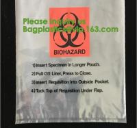 China Bio-Medical Hazardous waste,Bio-hazard Specimen Bag 6″ X 9″ Printed English Medical Mart,Biological Waste Management and for sale