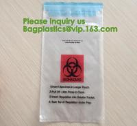 China Bio-Medical Hazardous waste,Bio-hazard Specimen Bag 6″ X 9″ Printed English Medical Mart,Biological Waste Management and for sale