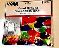 China Bag Jumbo/Giant/Large Plastic Poly Bag for large present, Holiday Designs Gift Bags Plastic Poly Bag Jumbo/Giant/XLarge for sale