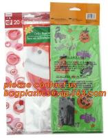 China Halloween CPP plastic Cello Treat Bag with black twist ties,Pumpkin Bag Kids Candy Bag For Children Handhold bag Festiva for sale