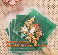 China professional design cute santa deer elk christmas opp cookie bags, moisture proof opp cookies bag,Merry Christmas 50 Pcs for sale