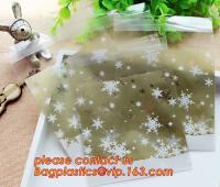 China professional design cute santa deer elk christmas opp cookie bags, moisture proof opp cookies bag,Merry Christmas 50 Pcs for sale