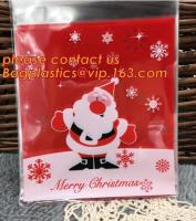 China cone shape custom print clear plastic christmas candy bag,cone shaped clear candy treat opp bag,Various Styles Christmas for sale