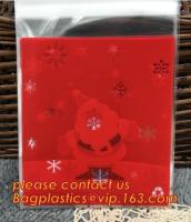 China Various Styles Christmas Santa Claus moose Snowman self-adhesive Cookie packaging bags for biscuits snack christmas for sale