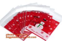 China Various Styles Christmas Santa Claus moose Snowman self-adhesive Cookie packaging bags for biscuits snack christmas for sale