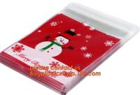 China Various Styles Christmas Santa Claus moose Snowman self-adhesive Cookie packaging bags for biscuits snack christmas for sale