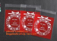 China Various Styles Christmas Santa Claus moose Snowman self-adhesive Cookie packaging bags for biscuits snack christmas for sale