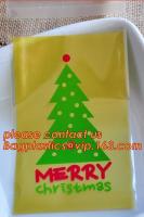 China Various Styles Christmas Santa Claus moose Snowman self-adhesive Cookie packaging bags for biscuits snack christmas for sale