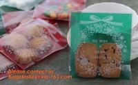 China Merry Christmas Santa Claus Snowman Fudge Gift Cellophane Cookie Candy Bag,Xmas Santa Plastic Gift Candy Cookies Favor C for sale