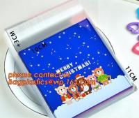 China Christmas Candy Cookie Bags Cute Santa Deer Elk Design Christmas Biscuits Packaging OPP Baking Bags,Candy Snack Party Fa for sale