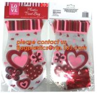 China Decorative Candy Cello Bag Valentine's Day Clear Plastic Treat Bag,valentine's day Promotion gift colorful heart silicon for sale