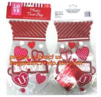 China Decorative Candy Cello Bag Valentine's Day Clear Plastic Treat Bag,valentine's day Promotion gift colorful heart silicon for sale