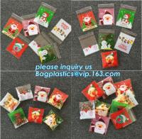 China Christmas Candy Cookie Bags Cute SanHalloween Decoration Plastic Cookie Packaging Bag Self Adhesive Biscuit Bag 10*10cm, for sale