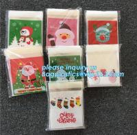 China Christmas Candy Cookie Bags Cute SanHalloween Decoration Plastic Cookie Packaging Bag Self Adhesive Biscuit Bag 10*10cm, for sale