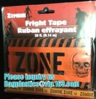 China Rolls Halloween Caution Party Tape,Party halloween banner , plastic streamer caution party tape, fright tape bagease for sale