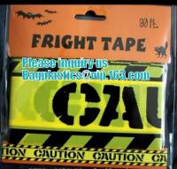 China Halloween Caution Tape , Custom Printing Caution Tape Halloween Banner,Halloween Caution Tape zebra tape bagease pack for sale