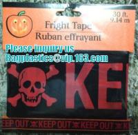 China Halloween Caution Tape , Custom Printing Caution Tape Halloween Banner,Halloween Caution Tape zebra tape bagease pack for sale