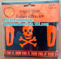 China Halloween Caution Tape , Custom Printing Caution Tape Halloween Banner,Halloween Caution Tape zebra tape bagease pack for sale
