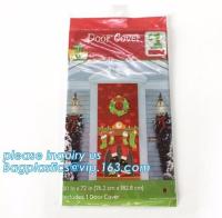 China indoor & outdoor door poster PE plastic window cover for halloween christmas decoration,Door Poster Christmas Gift Decor for sale