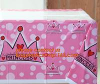 China 108cm *180cm Cartoon princess disposable tablecloth happy birthday party plastic tablecover supplies girls favor 1pcs/lo for sale