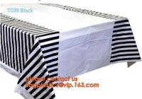 China Biodegradable compostabl tablecloth table cover, dress up your party dessert buffet with patterned plastic table clothes for sale