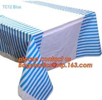 China Biodegradable compostabl tablecloth table cover, dress up your party dessert buffet with patterned plastic table clothes for sale