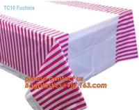 China Biodegradable compostabl tablecloth table cover, dress up your party dessert buffet with patterned plastic table clothes for sale