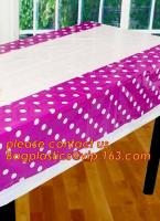 China 10Pcs Pack Waterproof Rectangle 137cm x 274cm Table Cover Tablecloth Plastic Tablecover For Wedding Patry Event Decorati for sale