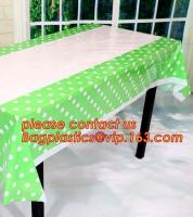 China 10Pcs Pack Waterproof Rectangle 137cm x 274cm Table Cover Tablecloth Plastic Tablecover For Wedding Patry Event Decorati for sale