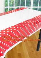 China 10Pcs Pack Waterproof Rectangle 137cm x 274cm Table Cover Tablecloth Plastic Tablecover For Wedding Patry Event Decorati for sale