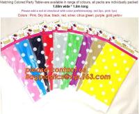China Polk Dot Plastic Tablecloth Tablecover Baby Shower Birthday Party Supply Decor Tablecloth, Party Supply Girls Birthday E for sale