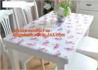 China PVC Tablecloth Gold Silver Flower Soft Glass Square/Rectangle Tablecover Waterproof Oilproof Dining Table cloth BAGEASE for sale