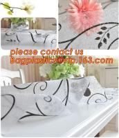 China PVC Tablecloth Gold Silver Flower Soft Glass Square/Rectangle Tablecover Waterproof Oilproof Dining Table cloth BAGEASE for sale