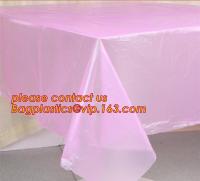 China Colorful Plastic Tablecloth Wedding Decoration Supplies Party Table Cover 10 colors to choose, Waterproof Table Cover Pa for sale