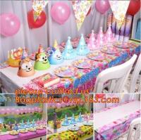 China ECO Tablecloth Decoration Kids Favors Napkins Mickey Mouse Plates Baby Shower Cups Supplies, disposable table cover for sale