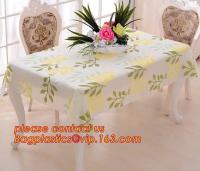 China Table cloth PVC non-woven cloth waterproof cloth mat oil proof plastic tablecloth table clothdigital printed printed pvc for sale