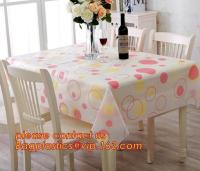China Table cloth PVC non-woven cloth waterproof cloth mat oil proof plastic tablecloth table clothdigital printed printed pvc for sale
